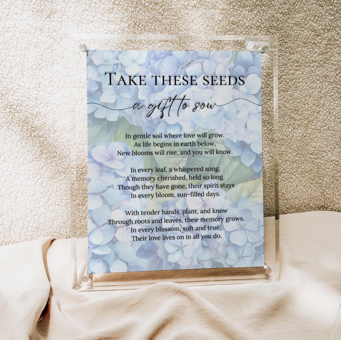 Memorial Seed Packet Sign: Celebration of Life Favors (digital Download ...