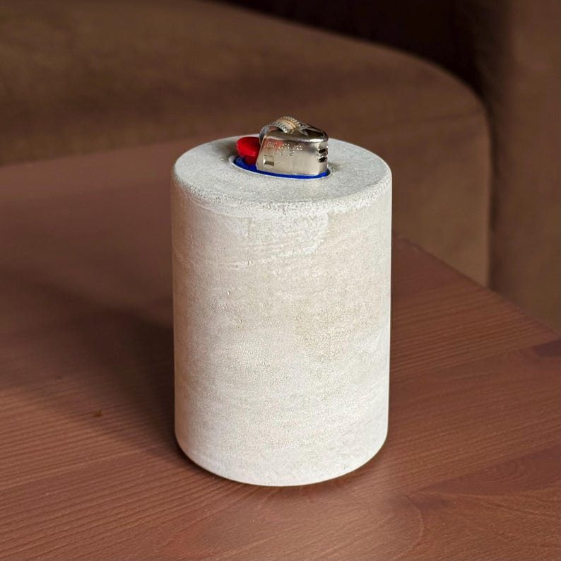 Cement Table Lighter | Vintage Inspired Table Lighter | Table Top ...