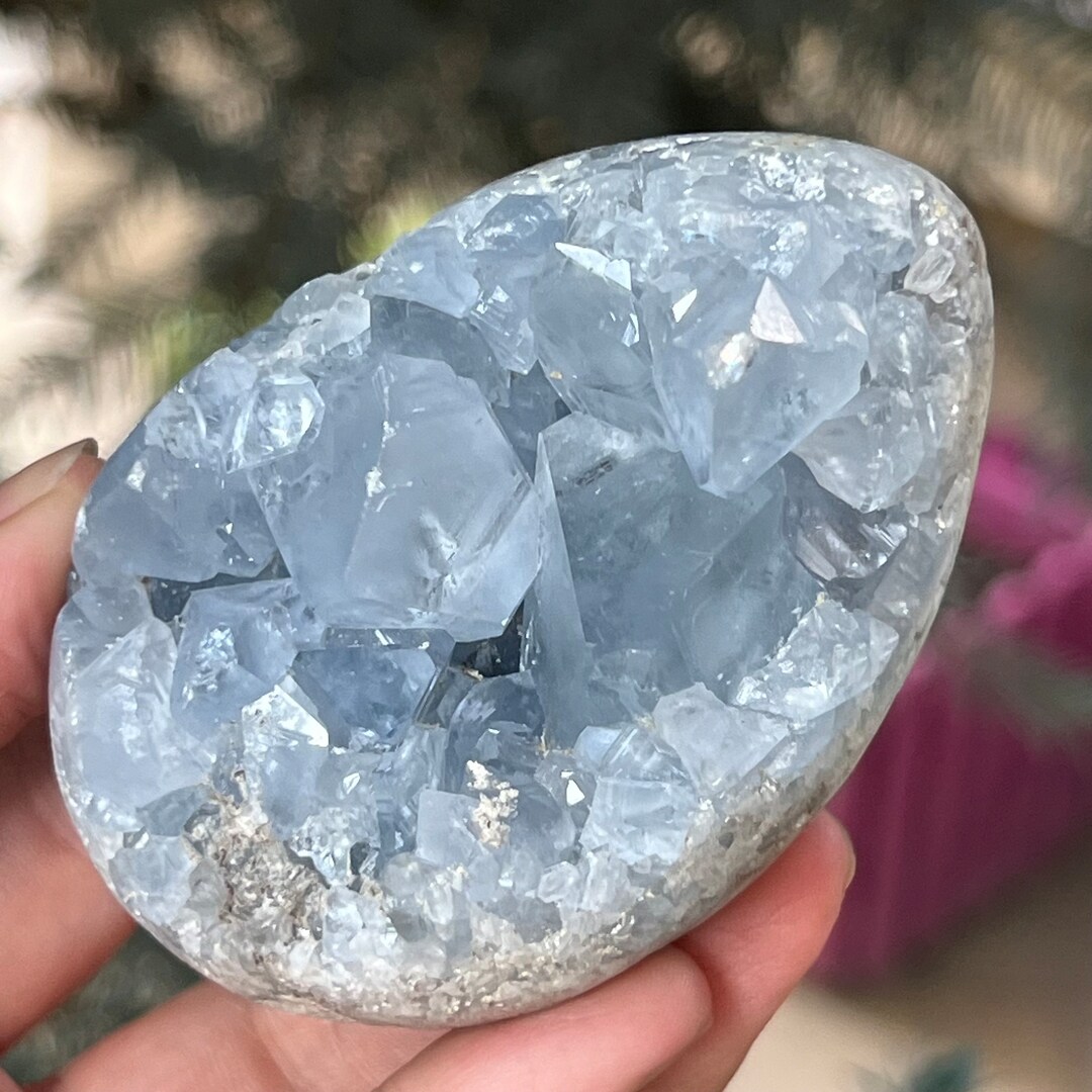 Celestine Celestit Quartz Egg Geoda Cluster (madagascar) Model 53 ...