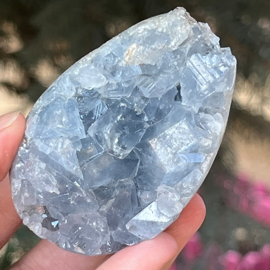 Celestine Celestit Quartz Egg Geoda Cluster (madagascar) Model 59 ...