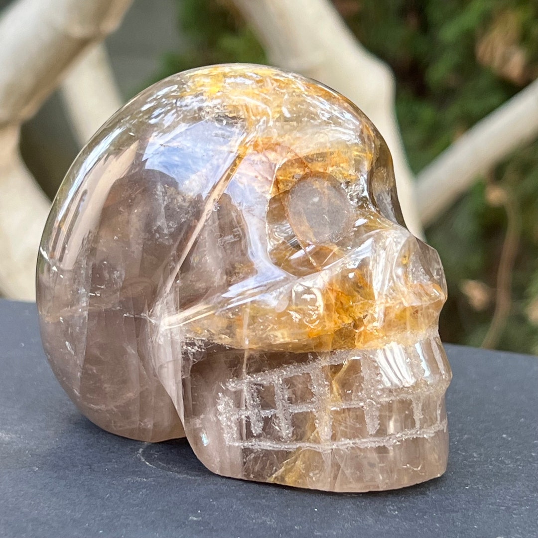 Large Smoky Quartz Skull Carving From Madagascar, Model 2, Mineral ...
