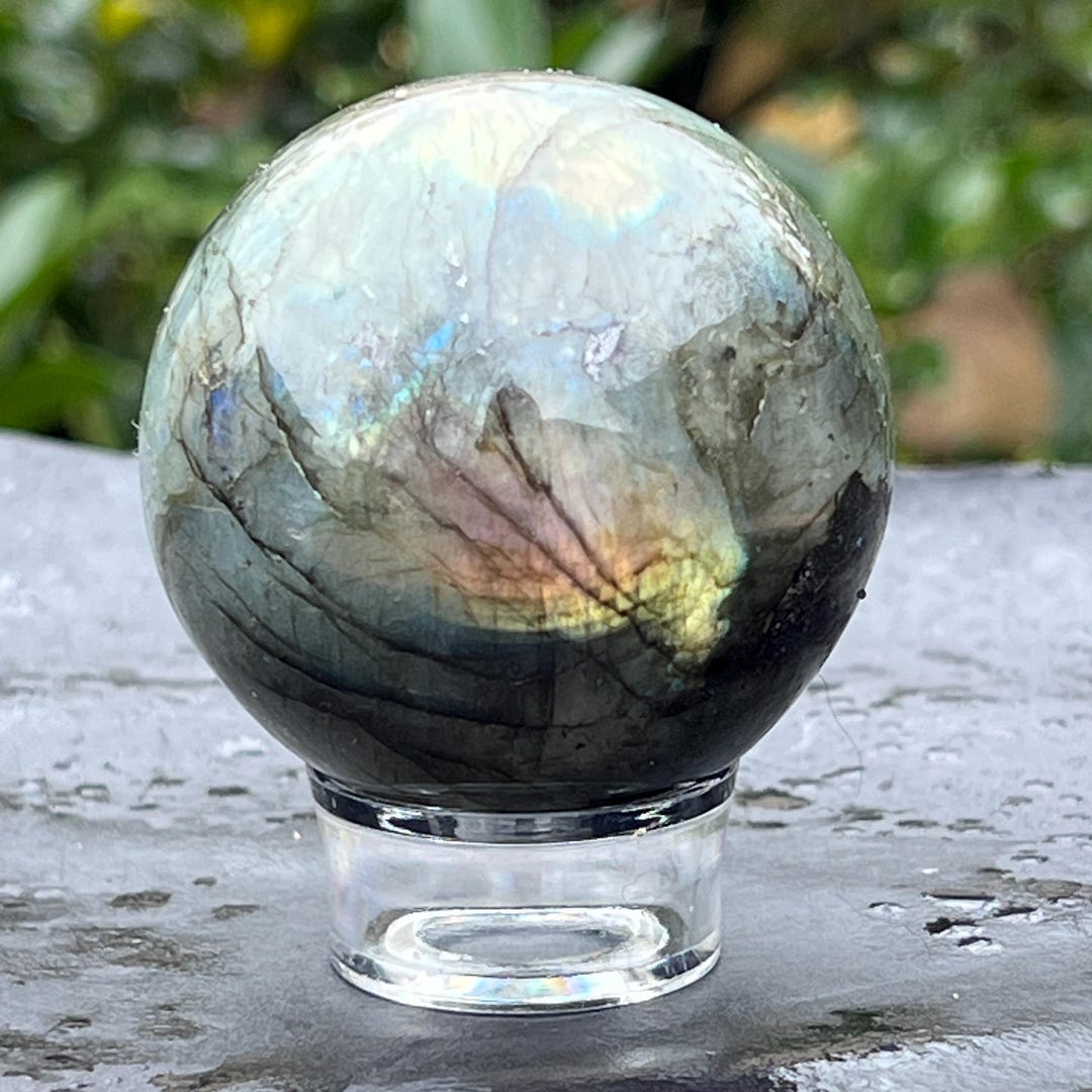 Labradorite Sphere From Madagascar Mineral Specimen, Labradorite ...