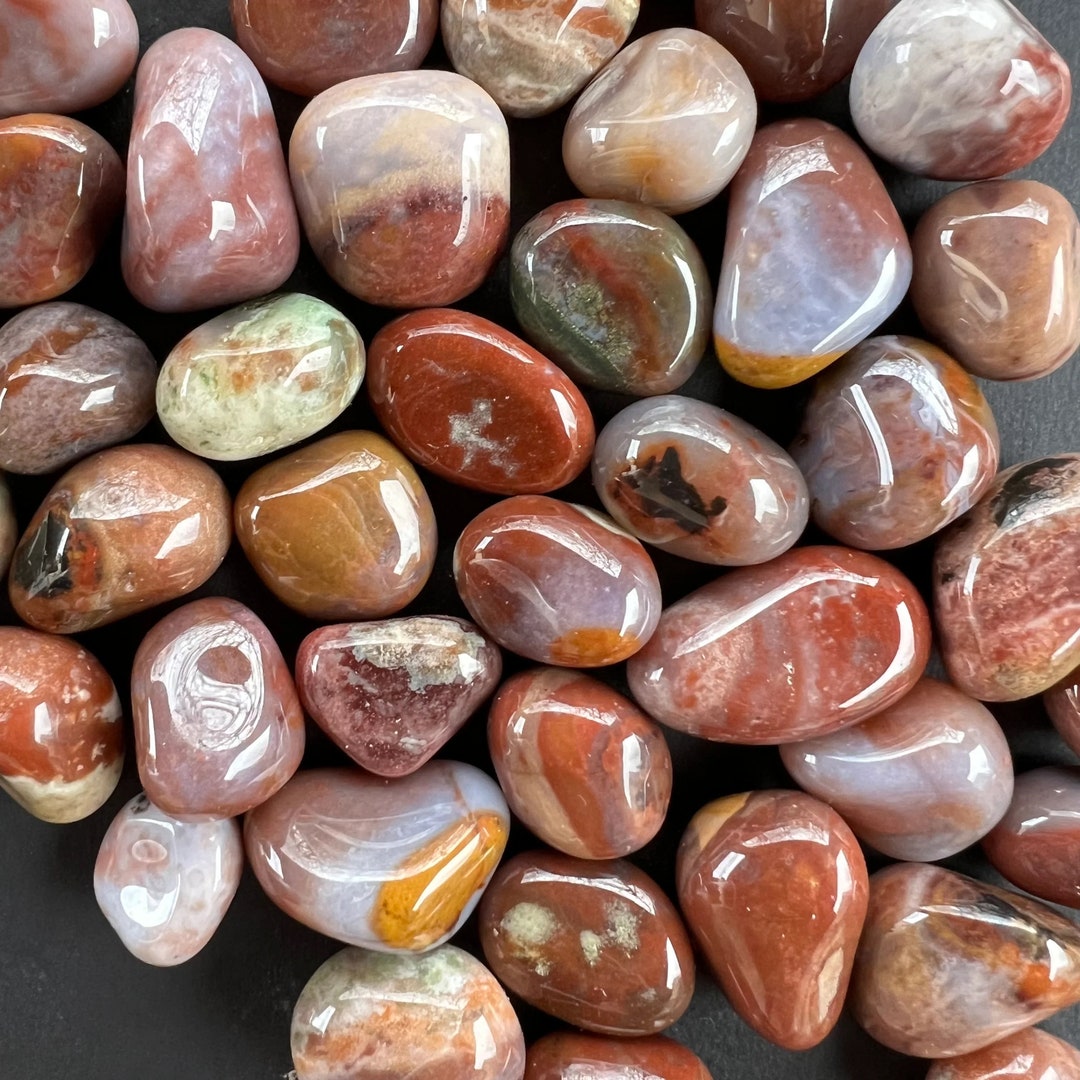 Sardonyx Tumble Stone (red), Natural Mineral, Rare Specimen Mineral ...