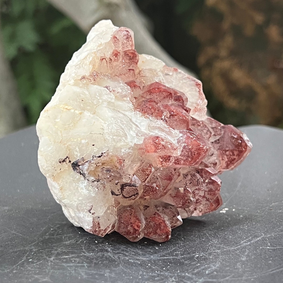 Fire Quartz Cluster, Red Hematoid Quartz Mineral Specimen Model 4a/1 ...
