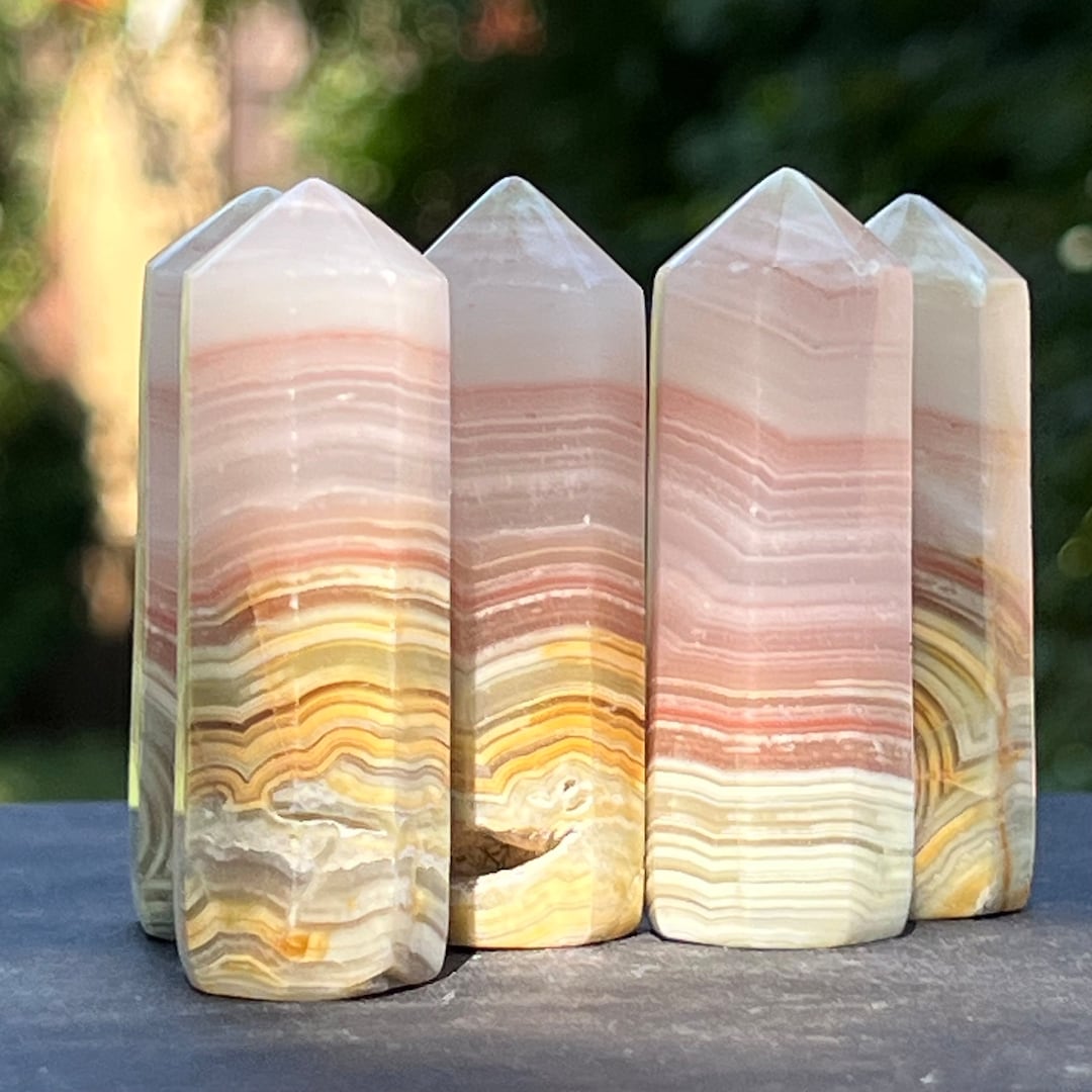 One Mangano Aragonite Calcite Tower (from Pakistan), Calcite Minerals ...