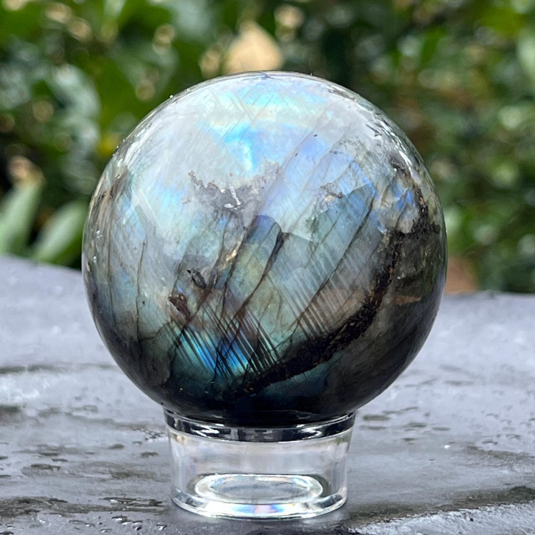 Labradorite Sphere From Madagascar Mineral Specimen, Labradorite ...
