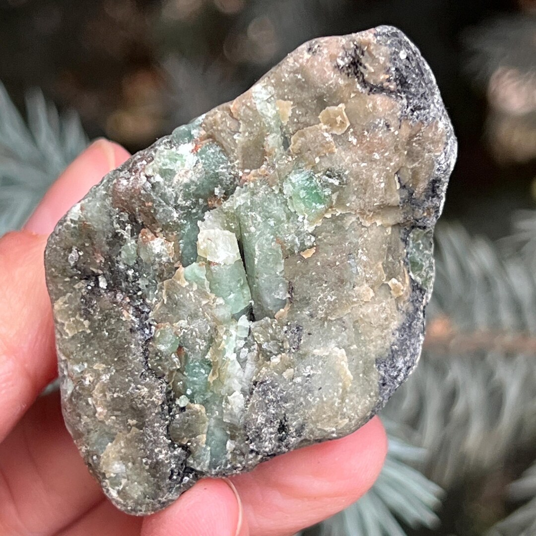 Raw Emerald in Matrix ( From Columbia) Model 9, Crystals, Rare Specimen ...
