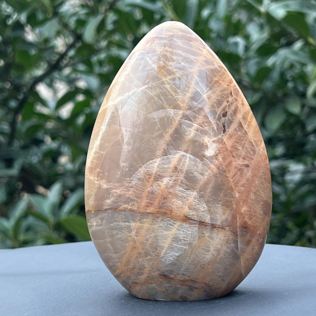 Large Peach Moonstone Freeform 12×8×4 Cm Model 1 | Soothing Crystal for ...