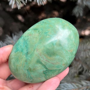 Rare Large Verdite / Dark Serpentine Crystal Palmstone From Zimbabwe ...