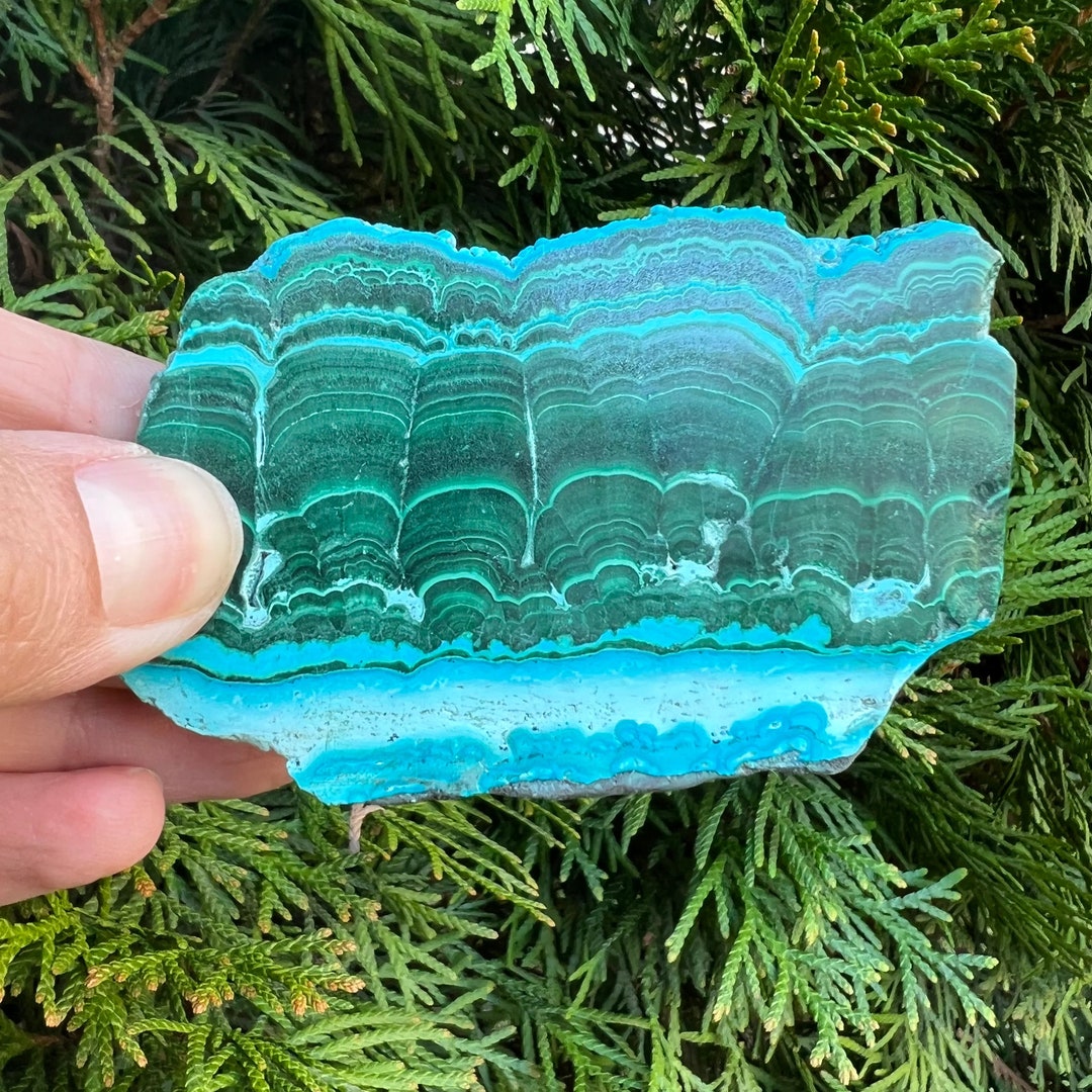 Malachite and Chrysocolla Slab Model 5 - Etsy