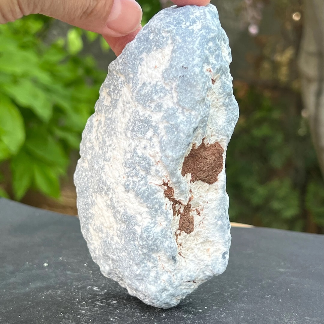 13 Cm Large Raw Angelite Crystal Stone, Natural Mineral, Rare Specimen ...
