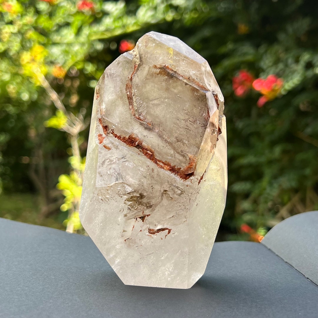 Clear Quartz Point Tower With Hematoid Veils (from Madagascar) , Model ...