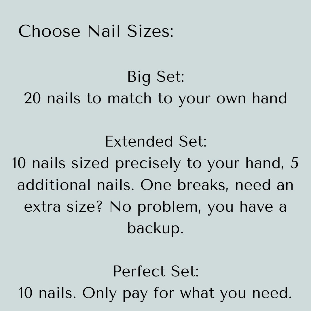 Classic Long Lasting Custom Press on Nail Set | Chose Your Color ...