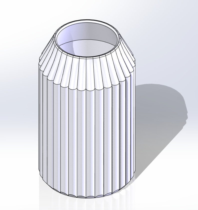 Tall Flower Pot STL Digital File - Etsy