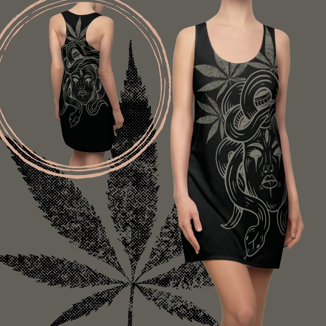 Medusa Goddess Dress Stoner Girl Snake Mini Goddess Clothing Ancient ...