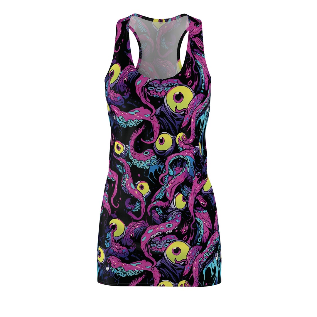 Cthulhu Sundress Rave Outfit Anime Cryptid Weirdcore Fantasy Dress ...