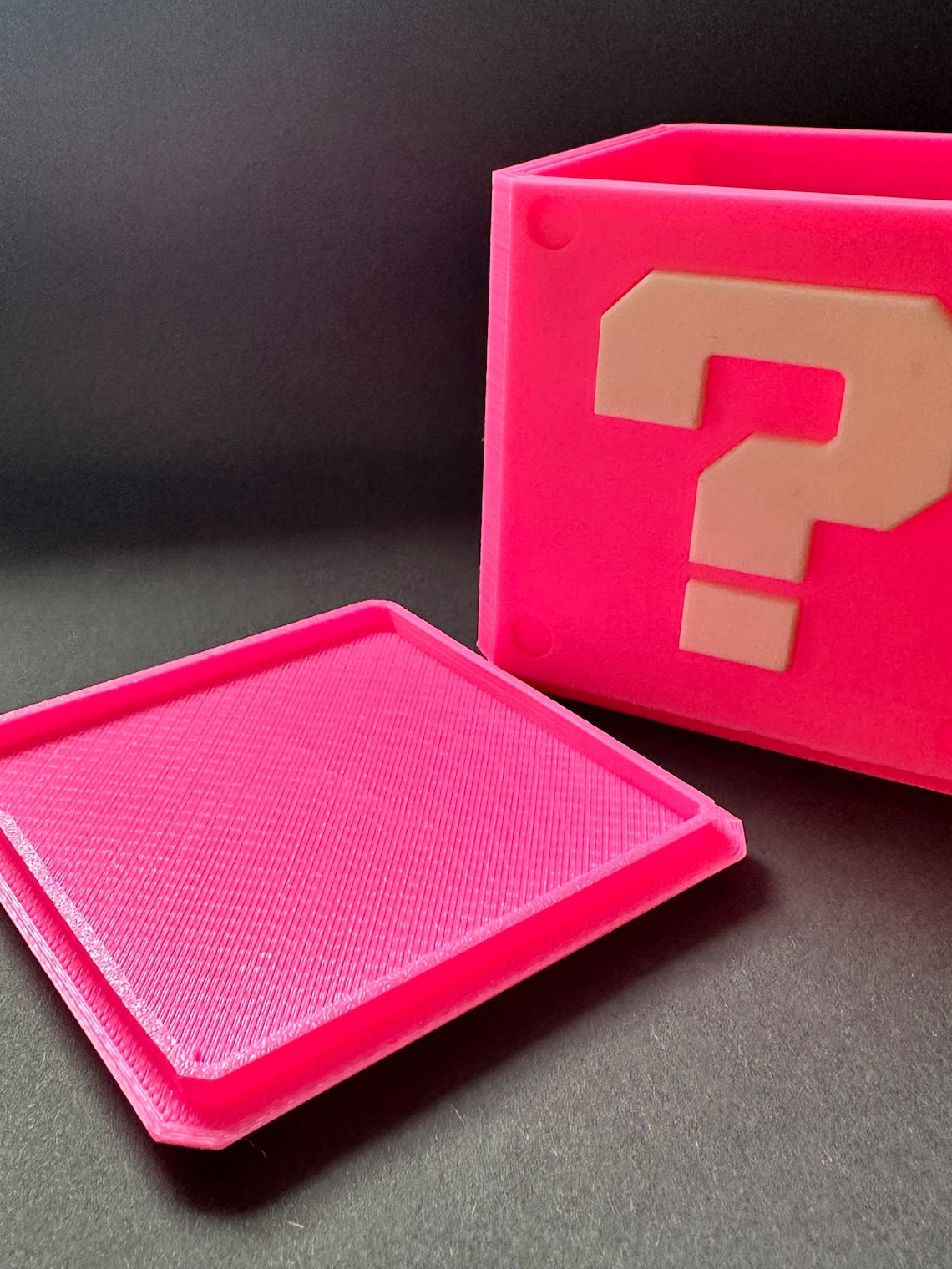 3D Printed Mario Question Mark Storage Cube - Etsy