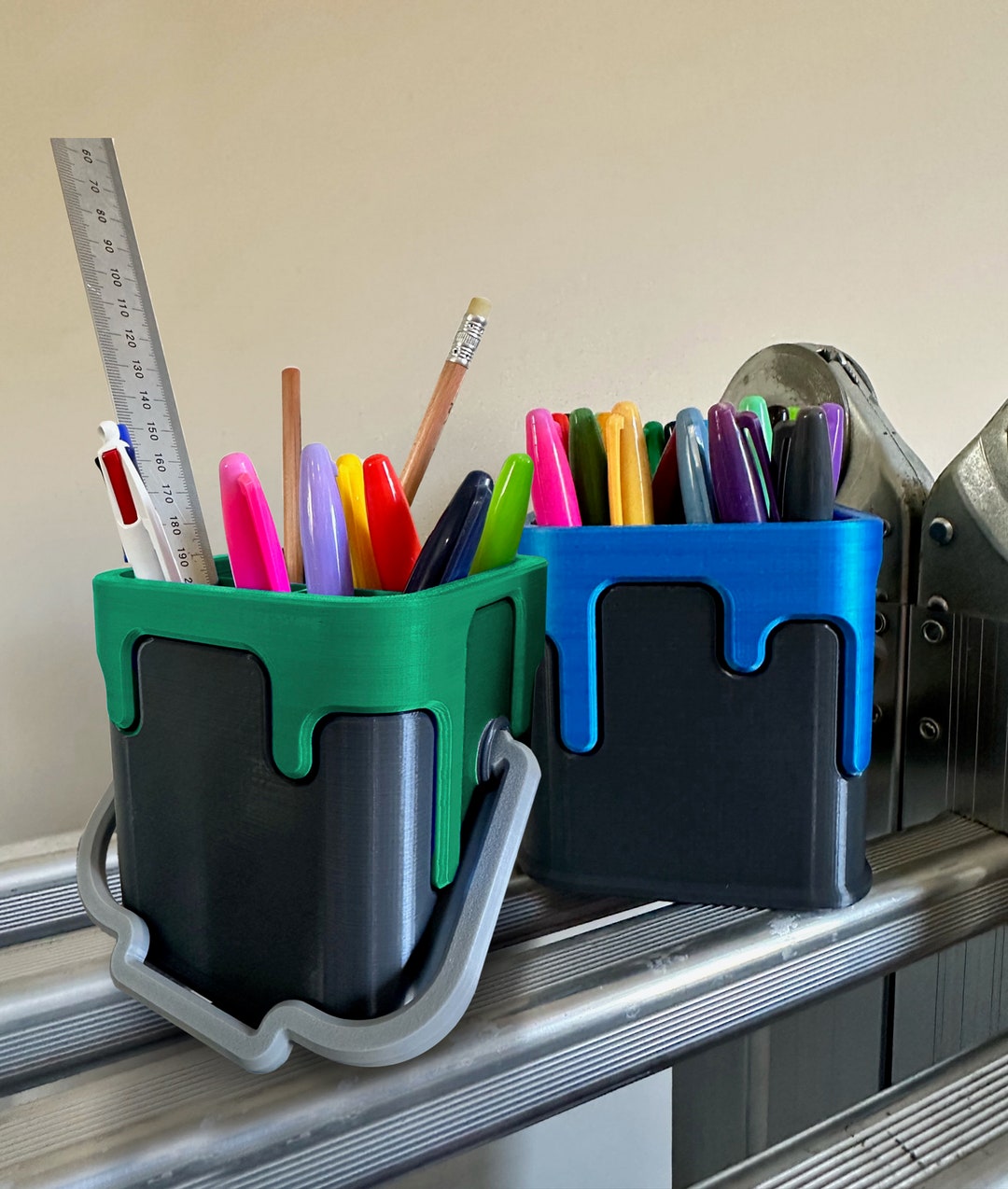 3D Printed Drippy Paint Square Bucket Pencil/pen Pot/desk Tidy - Etsy