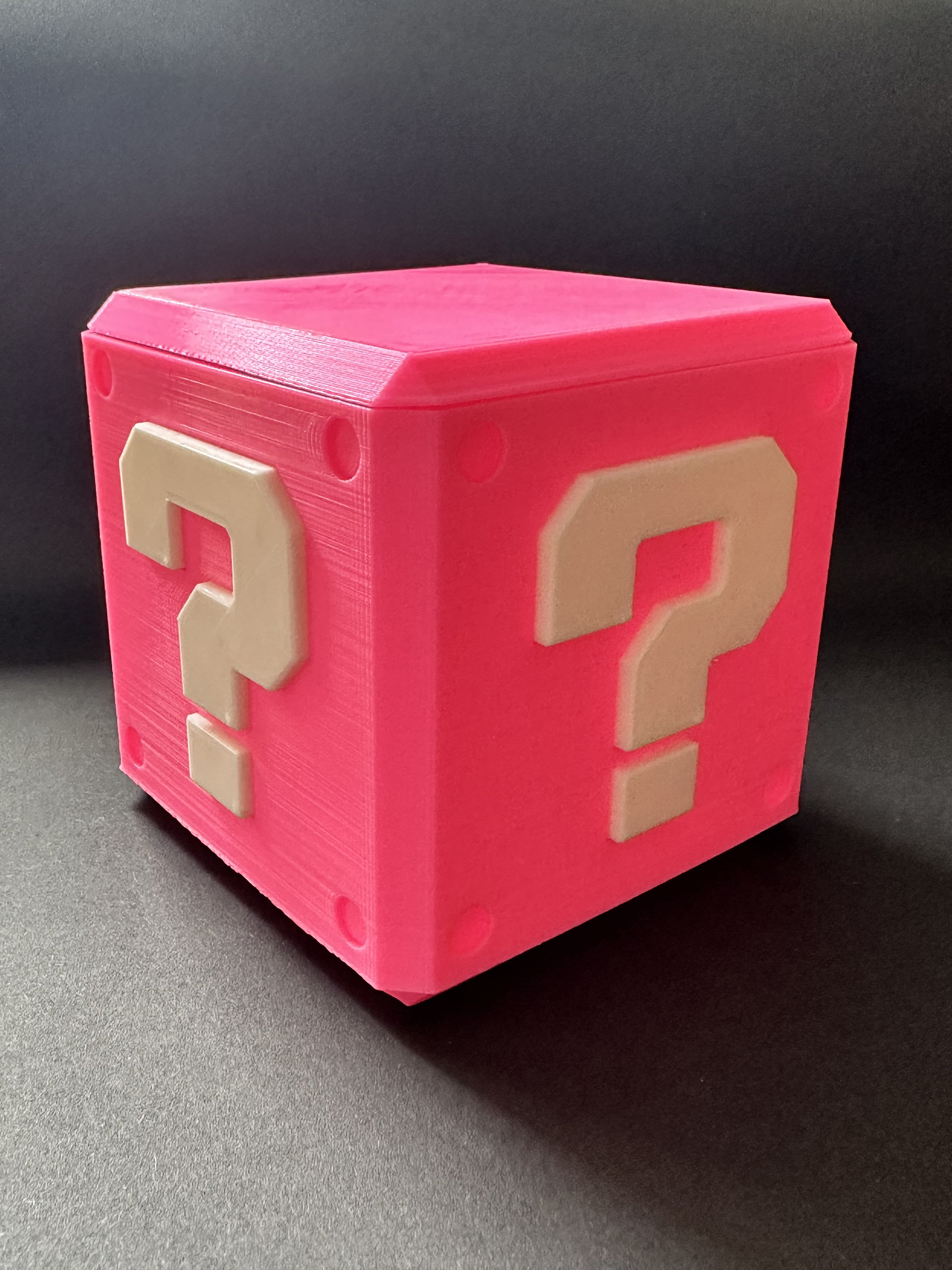 3D Printed Mario Question Mark Storage Cube - Etsy