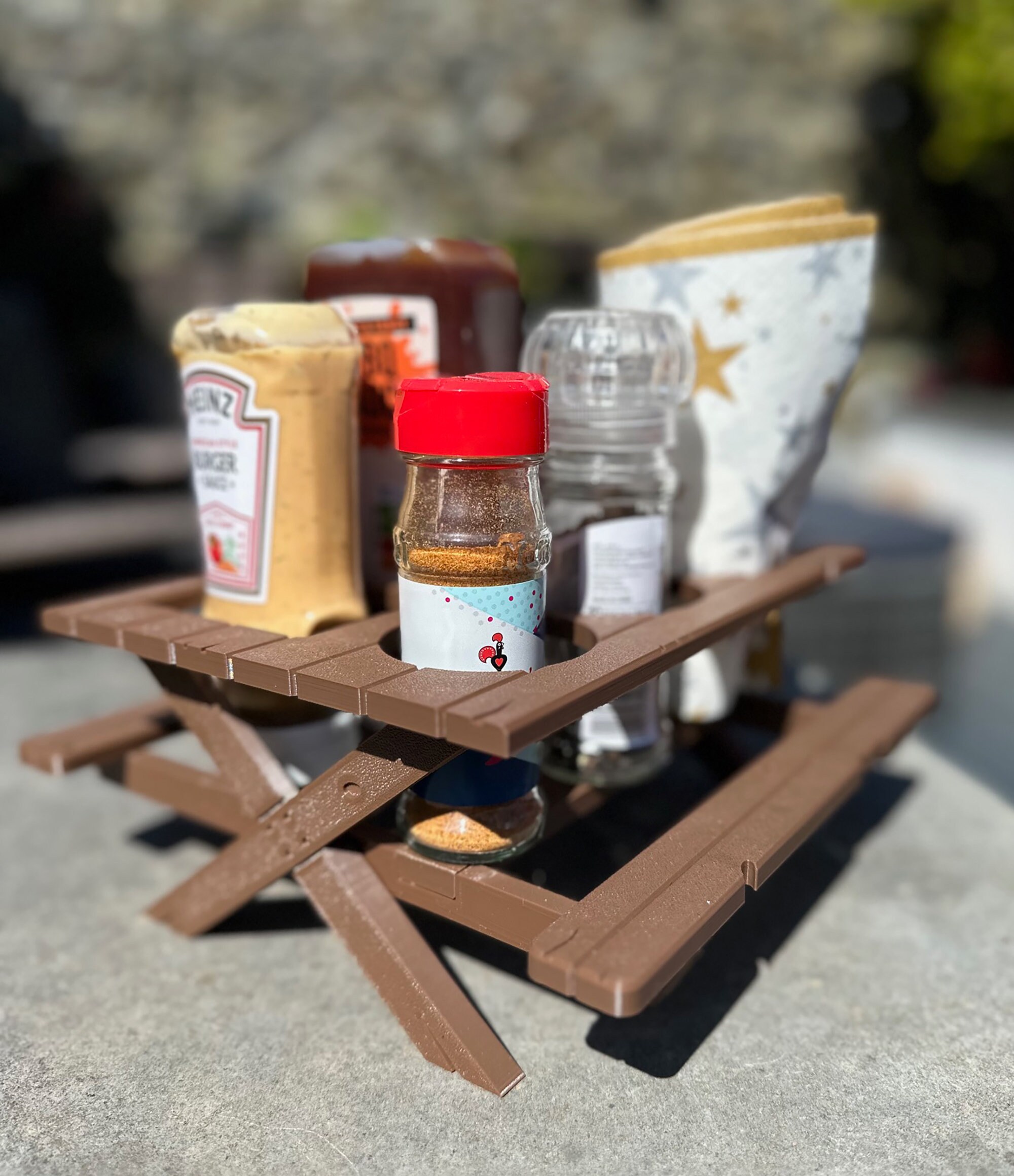 3D Printed Picnic Table Condiments Holder - Etsy