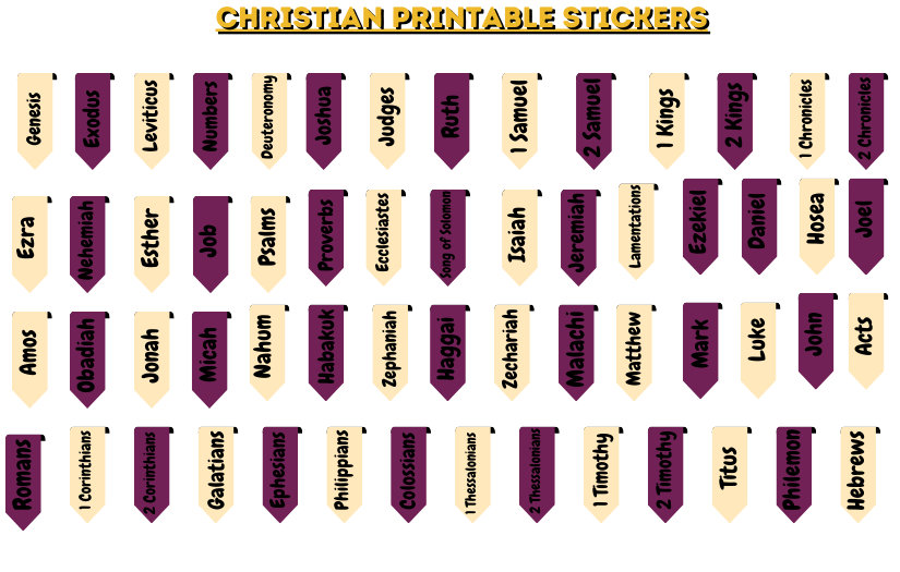 Printable Christian Stickers and Bible Tabs - Etsy