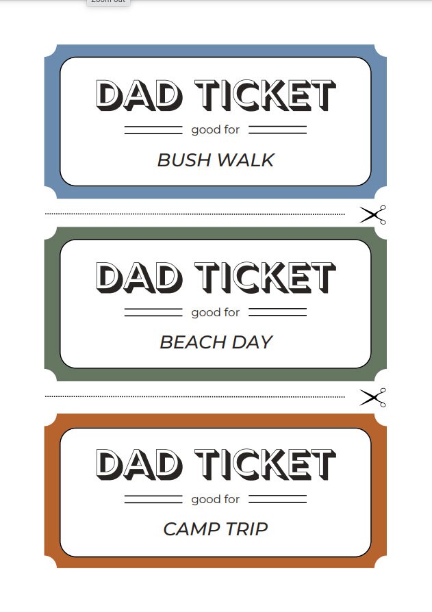 Father's Day Coupon DIY Booklet. - Etsy