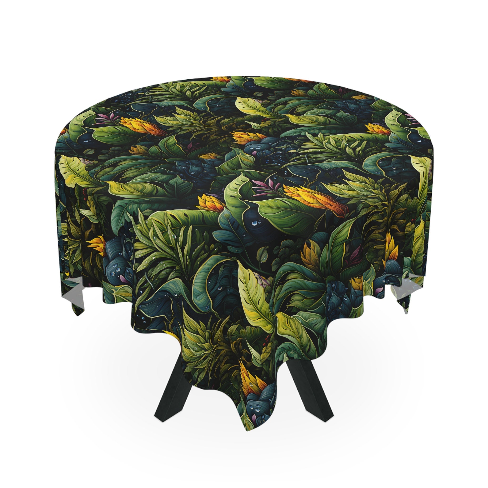 Amazing Green Rainforest Pattern Tablecloth - Etsy