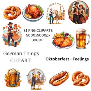 Typical German Things 31 PNG Clipart Bundle Bratwurst - Etsy