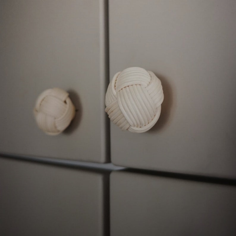 Wicker Bamboo Rattan Handle Drawer Knob Dresser Handle - Etsy