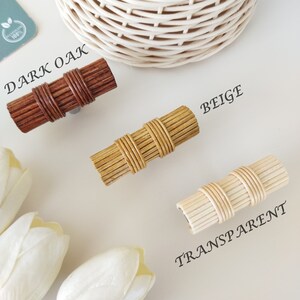 Boho Rattan Knobs, Bamboo Wicker Drawer Pulls for Drawers, Natural ...