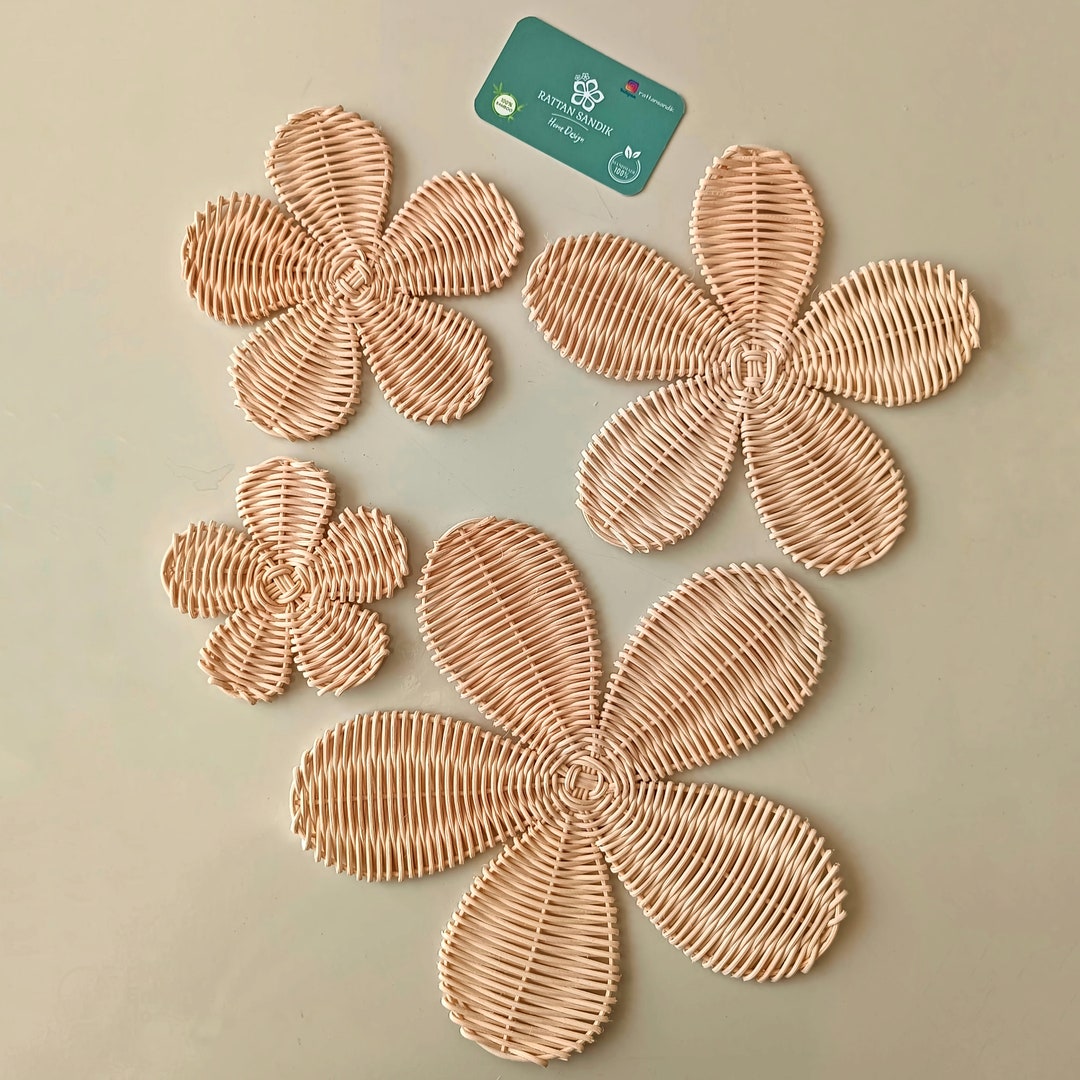 Rattan Wall Flower, Nursery Wall Decor, Boho Wall Art, Daisy Decor ...