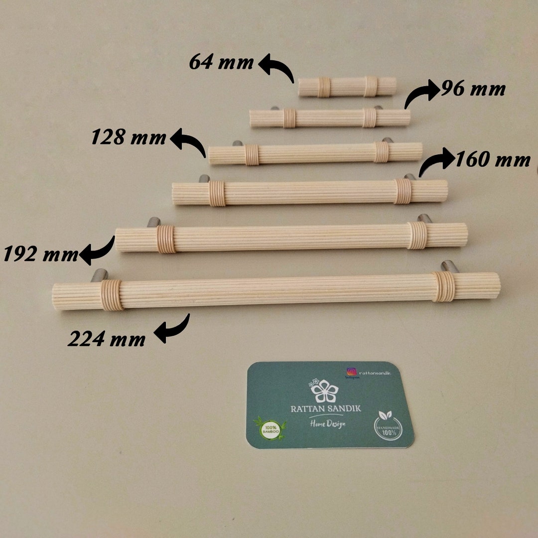 Boho Rod Drawer Pull Rustic Rattan Handle Wicker Drawer - Etsy