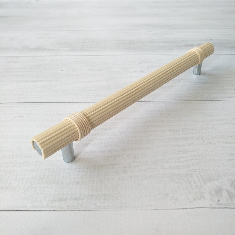 Boho Rod Drawer Pull Rustic Rattan Handle Wicker Drawer - Etsy