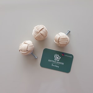 Wicker Bamboo Rattan Handle, Drawer Knob, Dresser Handle, Colorful ...