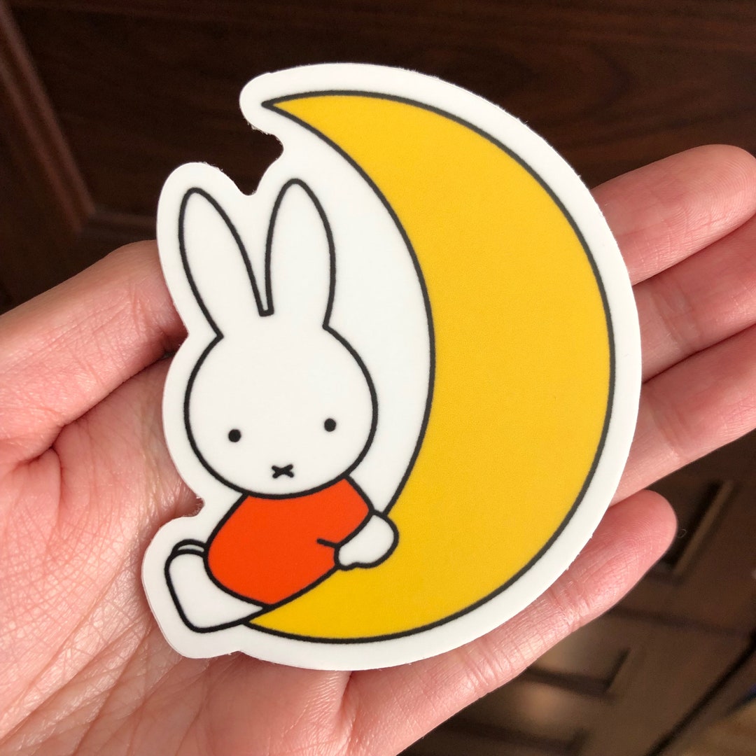 Miffy Vinyl Waterproof Sticker Moon - Etsy