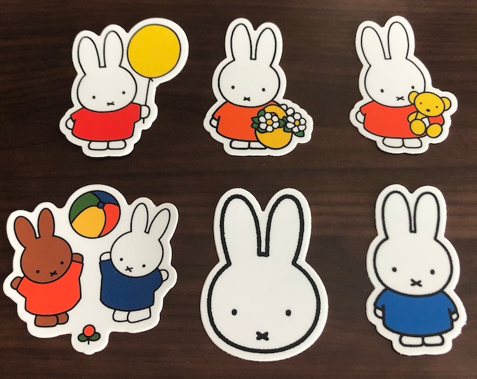 Miffy Vinyl Waterproof Sticker - Decal for Water Bottle, Laptop, Car, Phone - Etsy