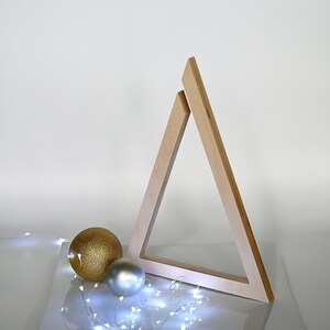 Fireplace Mantel Christmas Decor Wooden Miniature Triangle Tree Scandinavian Nordic Wedding ...