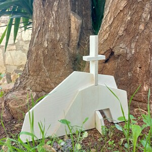 Contemporary Resurrection Scene 12" Empty Tomb Modern Wooden Art ...