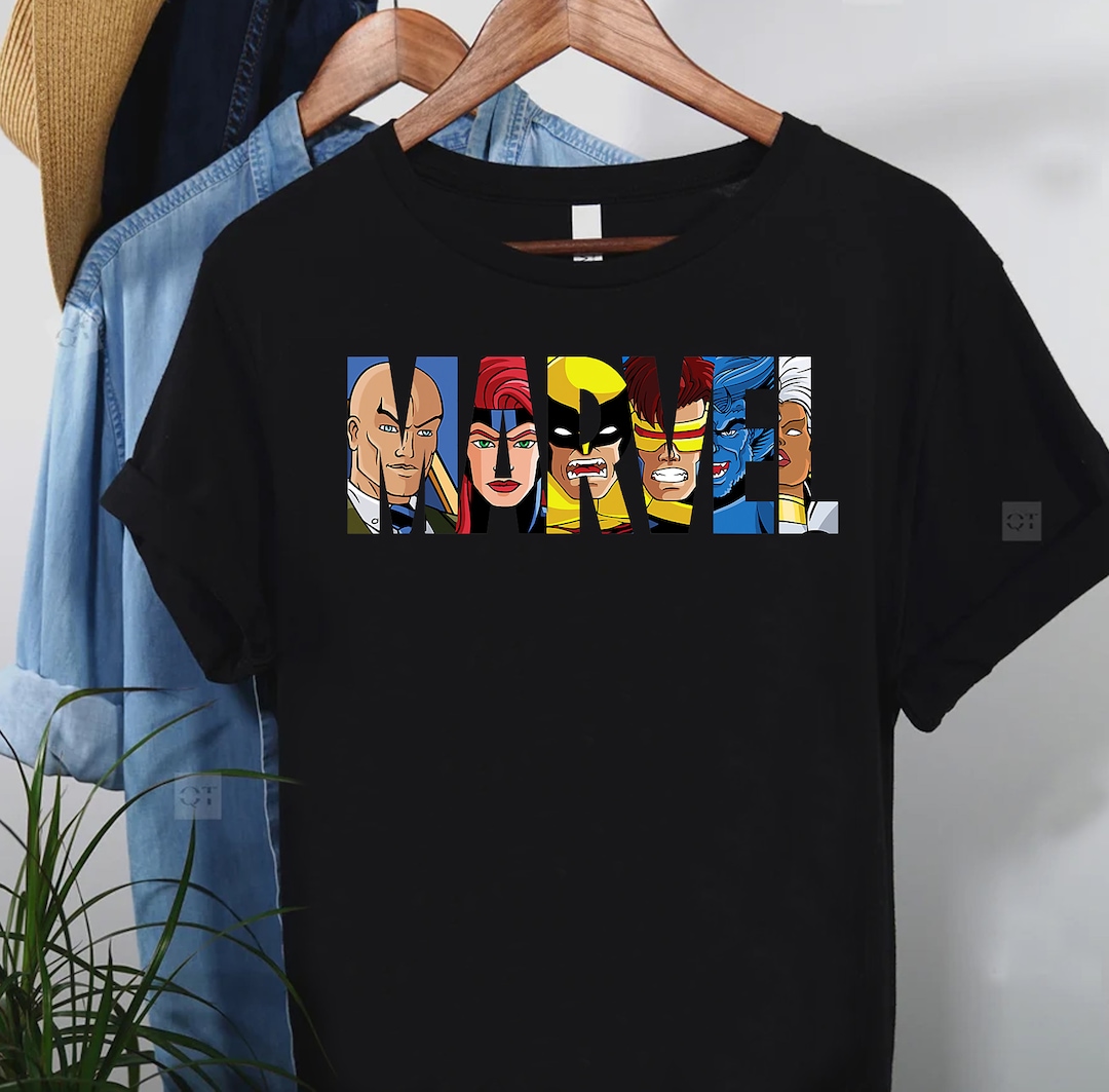 Marvel Logo With X-men Inside T-shirt, X-men Shirt, Marvel Comics Gift ...