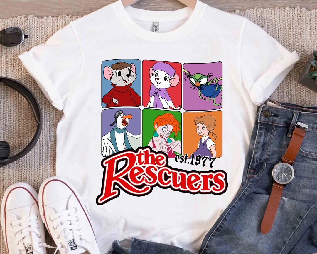 Disney the Rescuers Characters Group Shot Retro 1977 Shirt, the ...