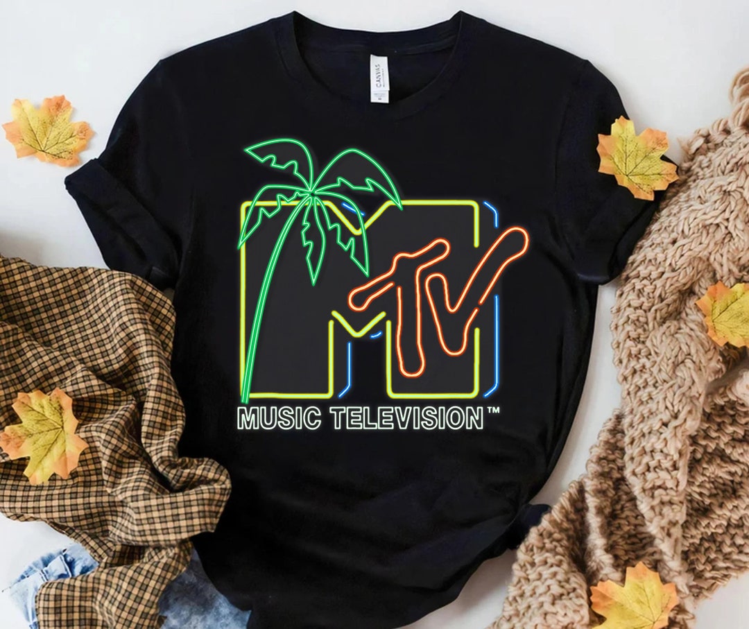 MTV Neon Light Logo Graphic Shirt, MTV Logo Shirt, Matching Disneyland ...
