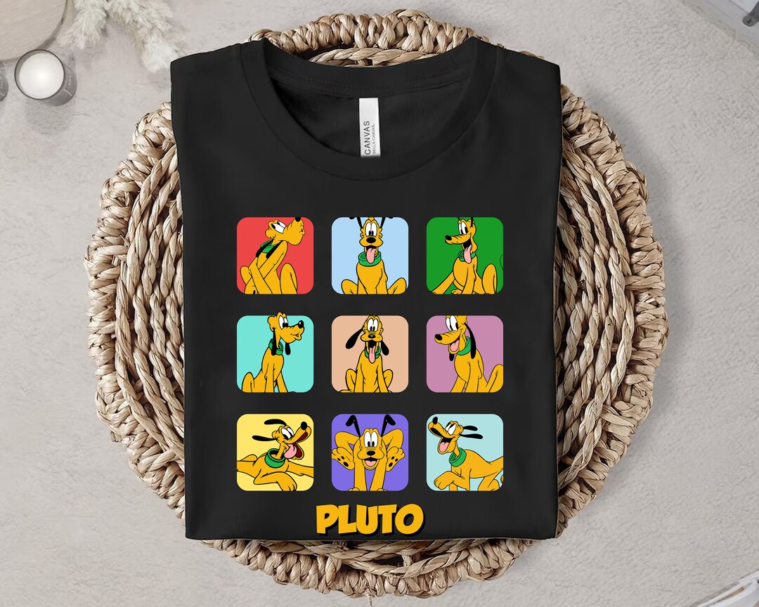 Disney Pluto Moods T-shirt, Cute Pluto Emotions Mickey and Friends ...