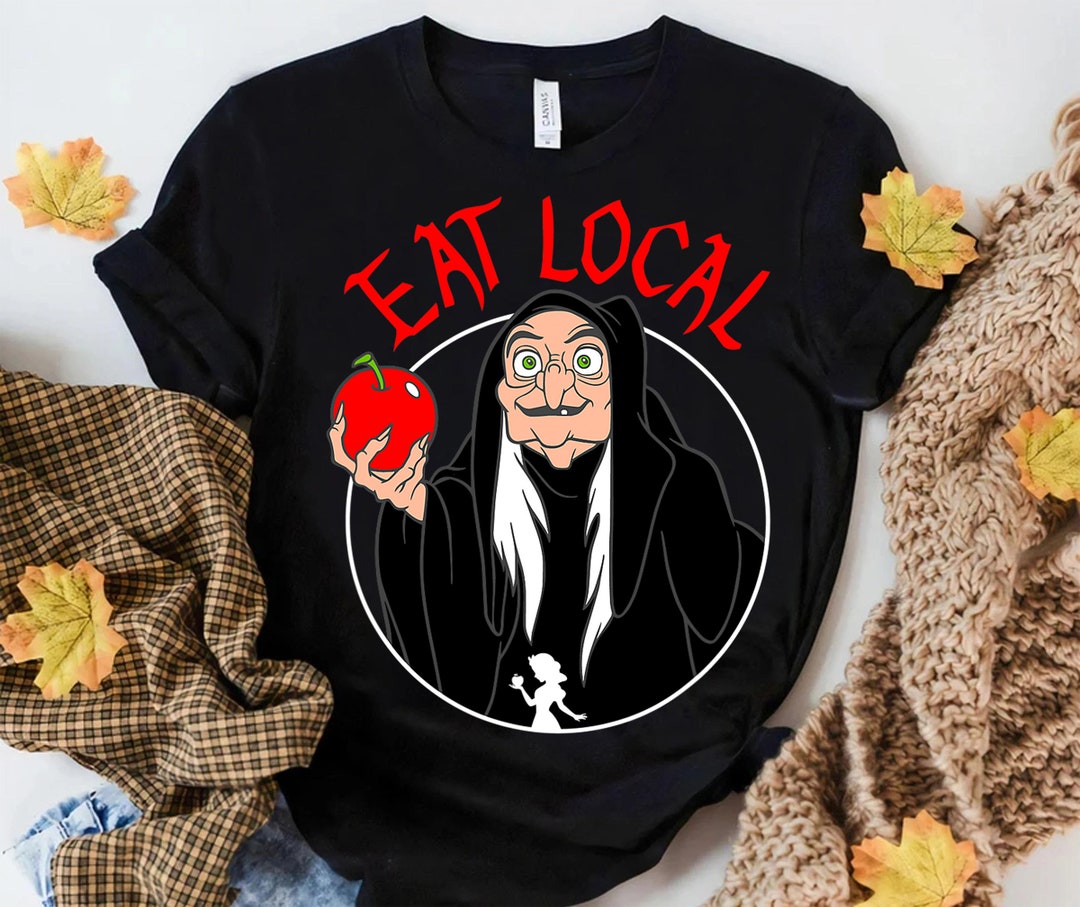 Disney Snow White Evil Queen Apple Eat Local T-shirt - Etsy
