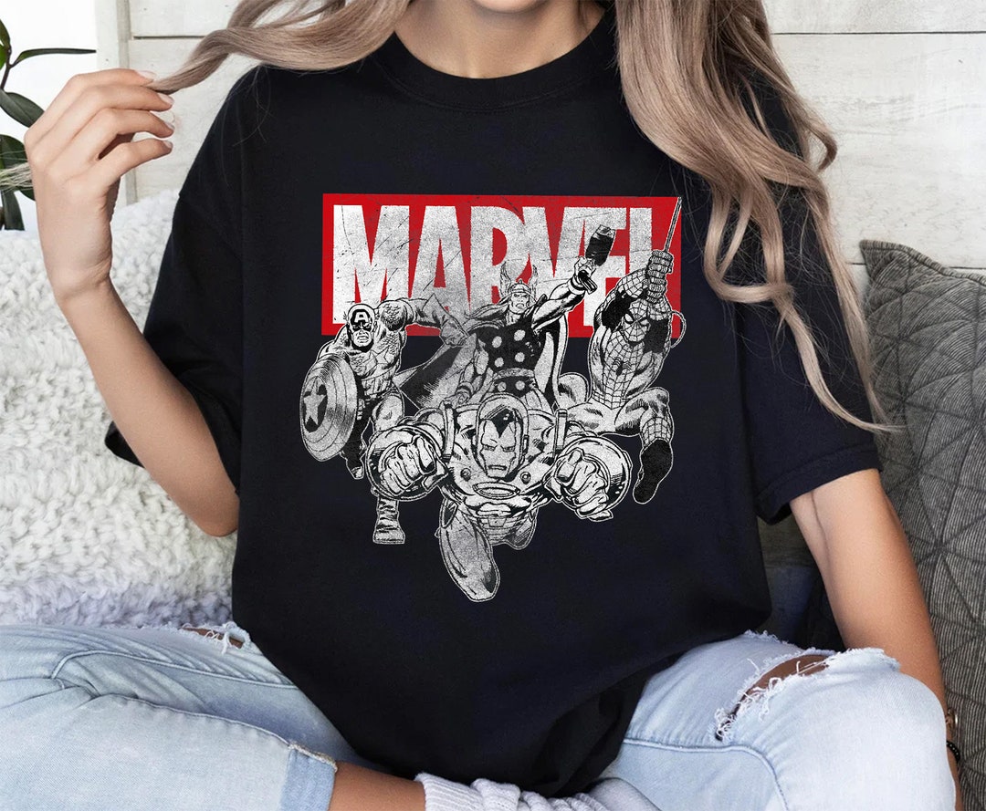 Marvel Iron Man Vintage Comic Graphic T-shirt, Marvel Comics Gift Tee ...