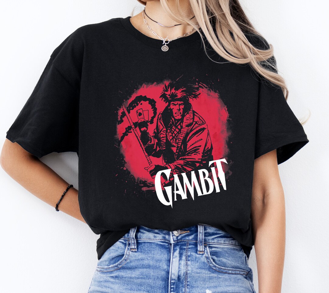 Marvel X-men Gambit Circle Splatter Graphic T-shirt, Gambit Shirt ...