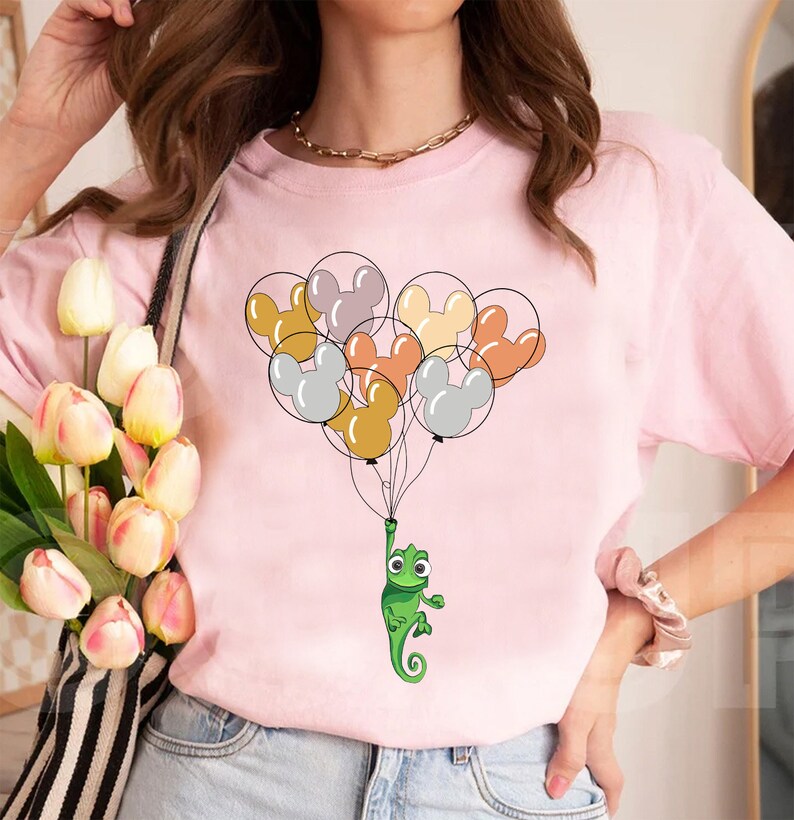 Disney Pascal With Mickey Balloon T-shirt, Cute Pascal Rapunzel Shirt ...