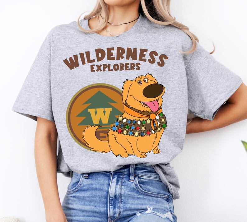 Disney Pixar up Funny Dug Dog Costume Russell Wilderness Explorer Shirt ...