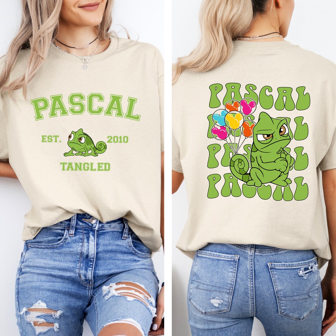 Two-sided Pascal Disney Tangled Shirt, Pascal Balloon Tee, Disney ...