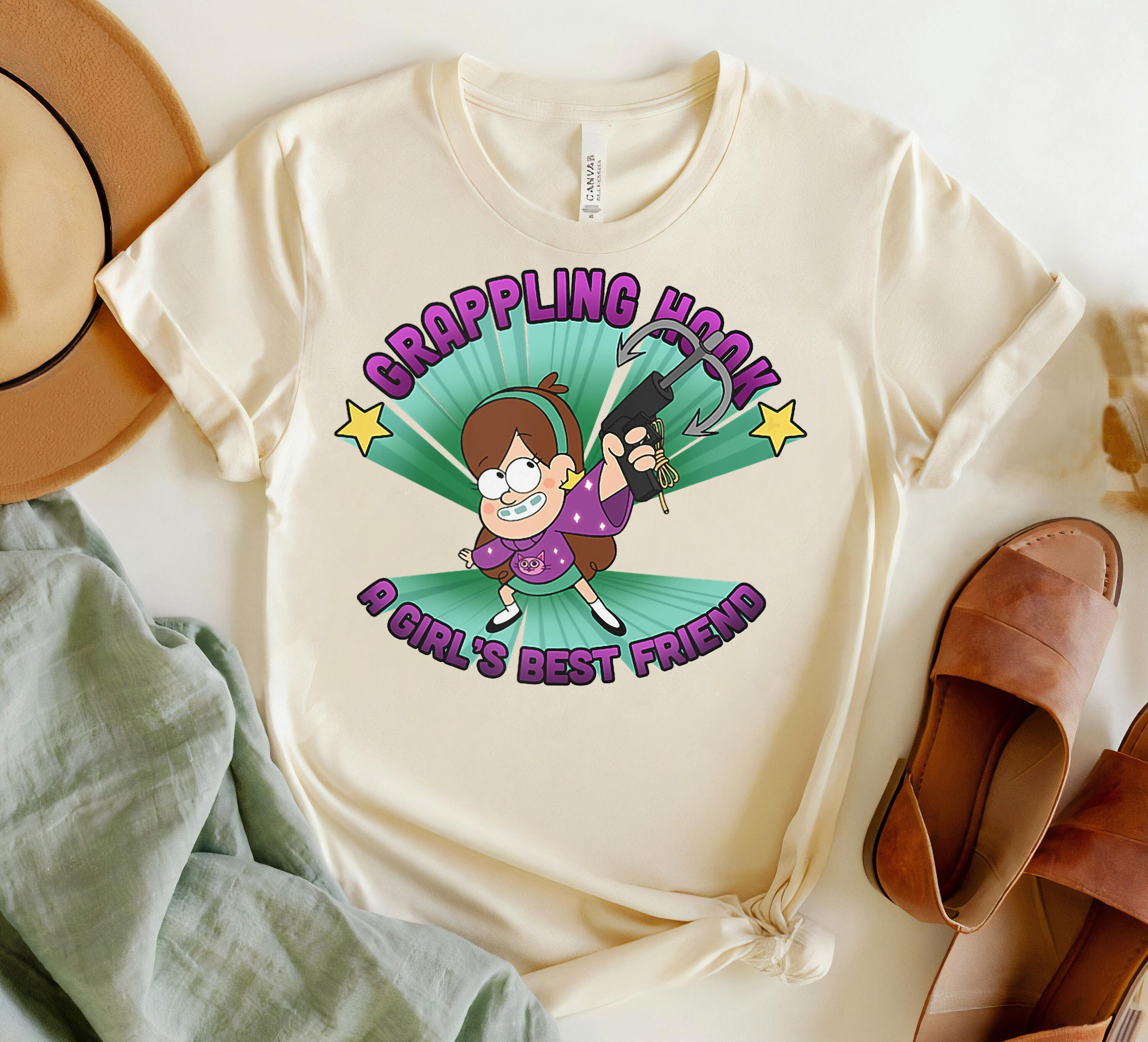 Disney Gravity Falls Mabel Pines Grappling Hook Logo Shirt - Etsy México