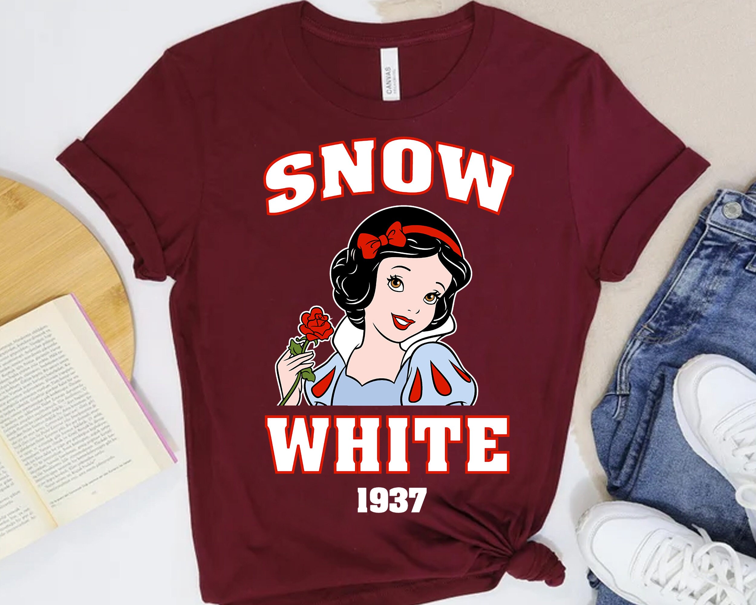 Disney Princess Snow White 1937 Collegiate Shirt, Matching Disneyland ...